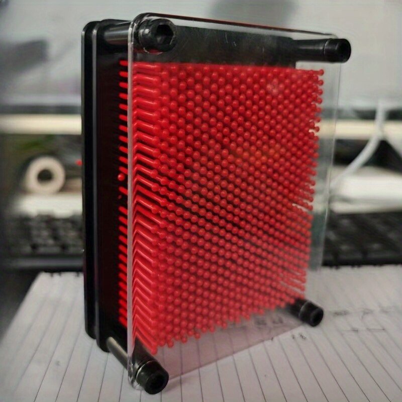 DIY 3D-отпечаток руки – радужная пластиковая скульптура из штырей, красный, маленький размер