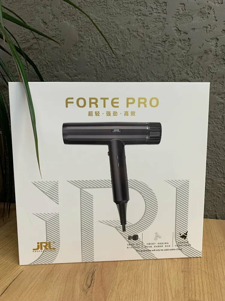 JRL Professional Фен для волос JRL 2020H 2150 Вт, скоростей 3, кол-во насадок 3, черно-серый