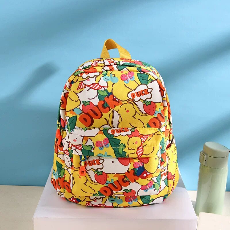 Рюкзак с уткой среднего размера для детей 3-5 лет, школьная сумка для мальчиков и девочек