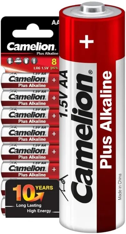 AA Батарейка CAMELION Plus Alkaline LR6-SP8, 8 шт