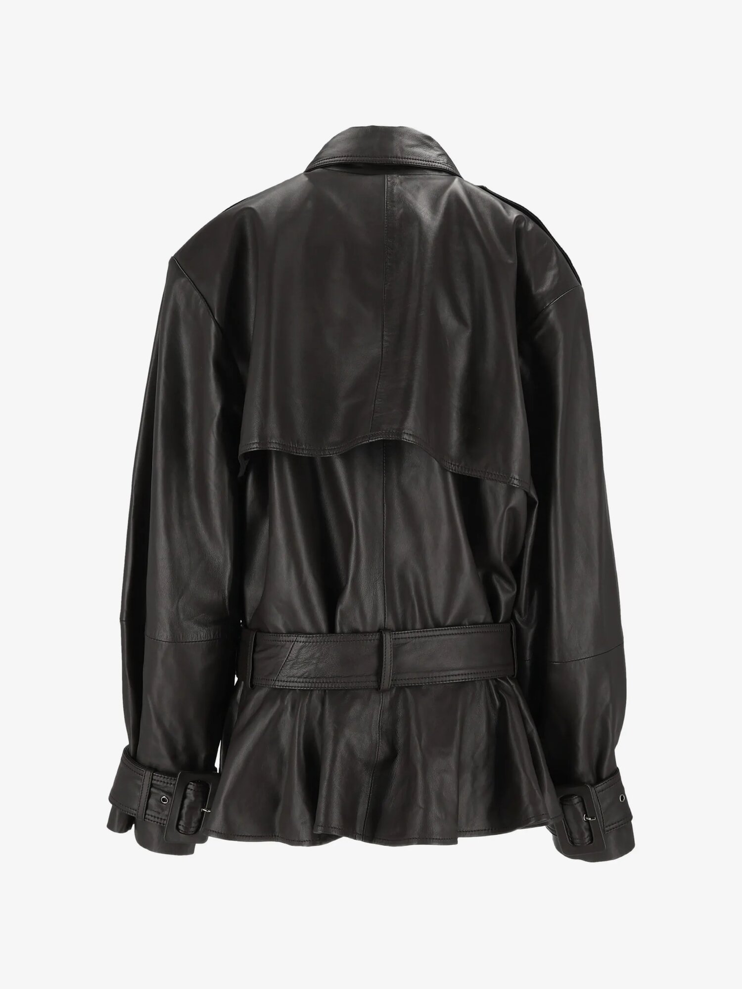 Куртка ROTATE Biker leather jacket black, размер 32, черный — фото 1