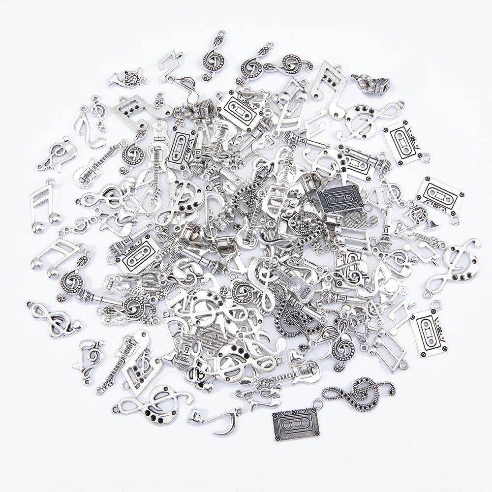 MOONMADE Металлические подвески музыкальные ноты 50г Antique Silver Color
