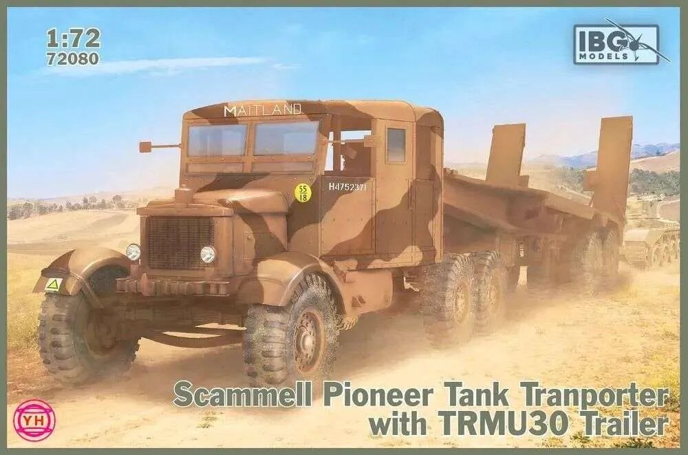 IBG 72080 1/72 Scammell Pioneer Tank Transporter with TRMU30 Trailer Model Kit