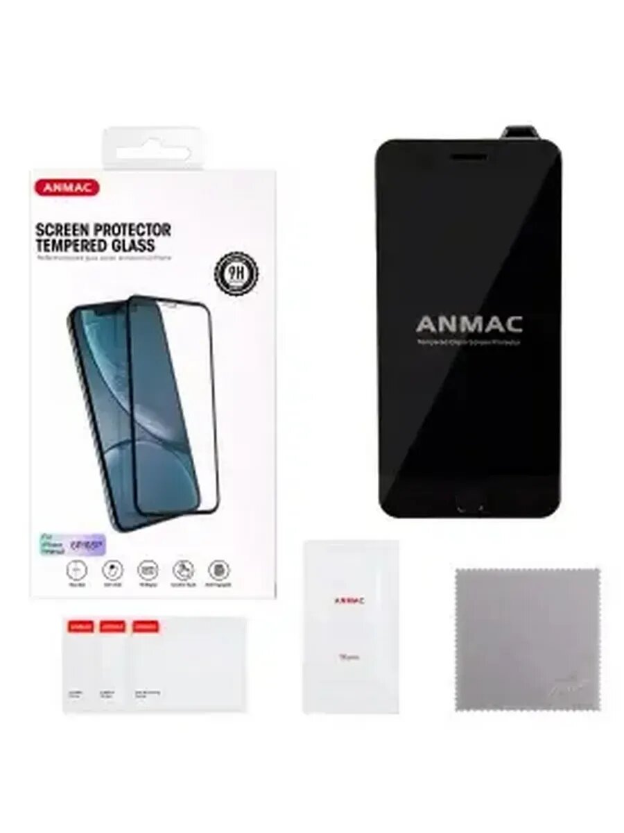 Защитное стекло для iPhone 6 Plus 3D ANMAC Черное