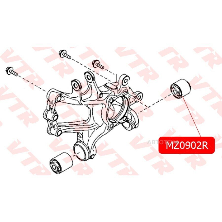 Сайлентблок цапфы задней подвески задний VTR MZ0902R