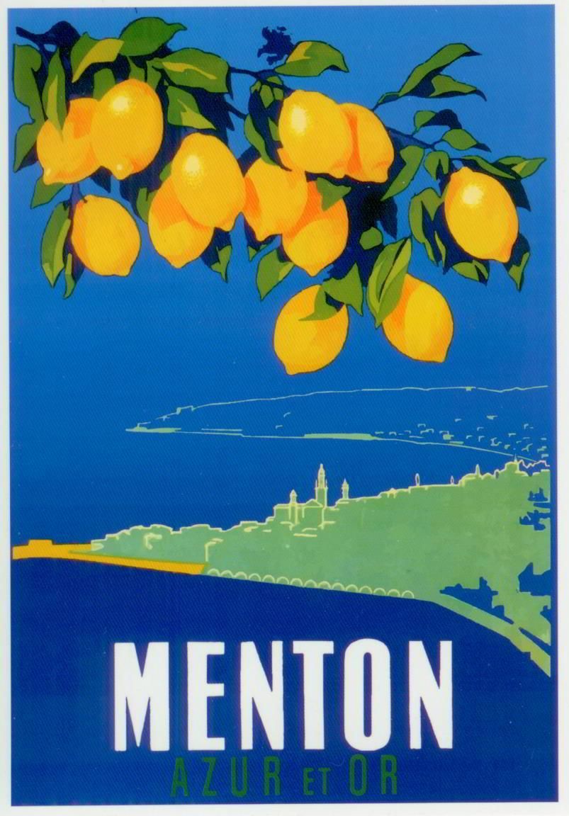 Французская открытка Menton (Azur et Or)