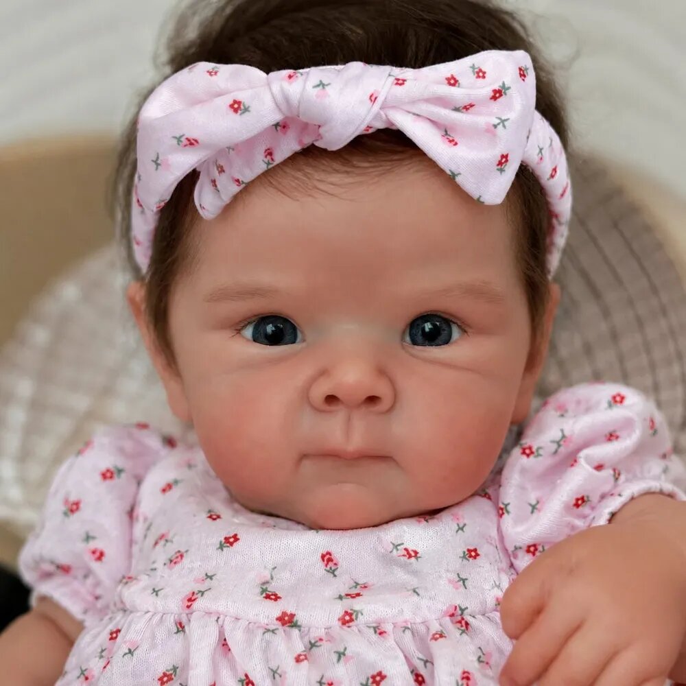 BZDOLL Кукла реборн 45 см, реалистичный мягкий винил, ручная 3D роспись кожи, детская игрушка