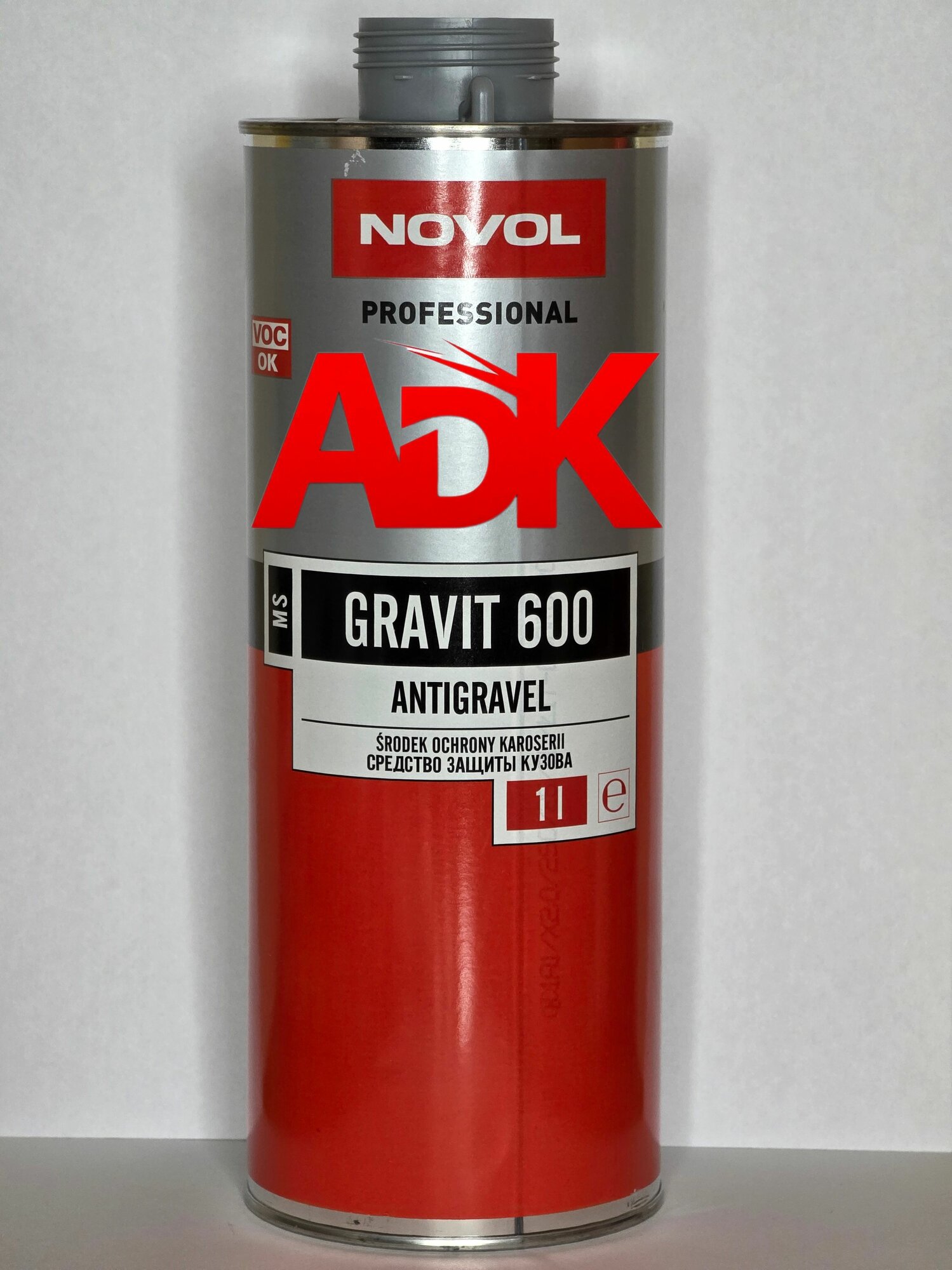 Антигравий NOVOL MS GRAVIT 600 серый, уп. 1 л для авто защита кузова от сколов