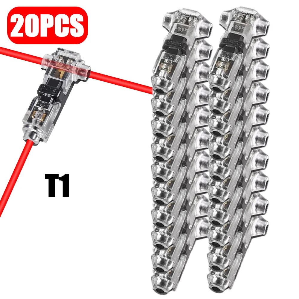 Клеммы Brightfour для проводов 1/2 пин низкого напряжения T1-20PCS