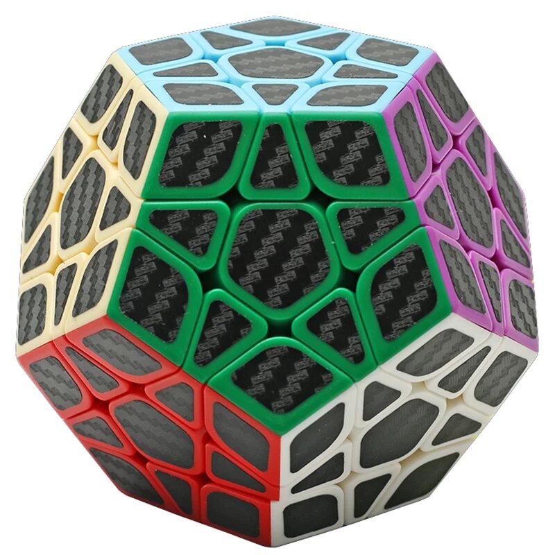 New Carbon Fiber Megaminx Dodecahedral Puzzle Профессиональный Соревновательный Гладкий Одноцветный Скоростной Куб
