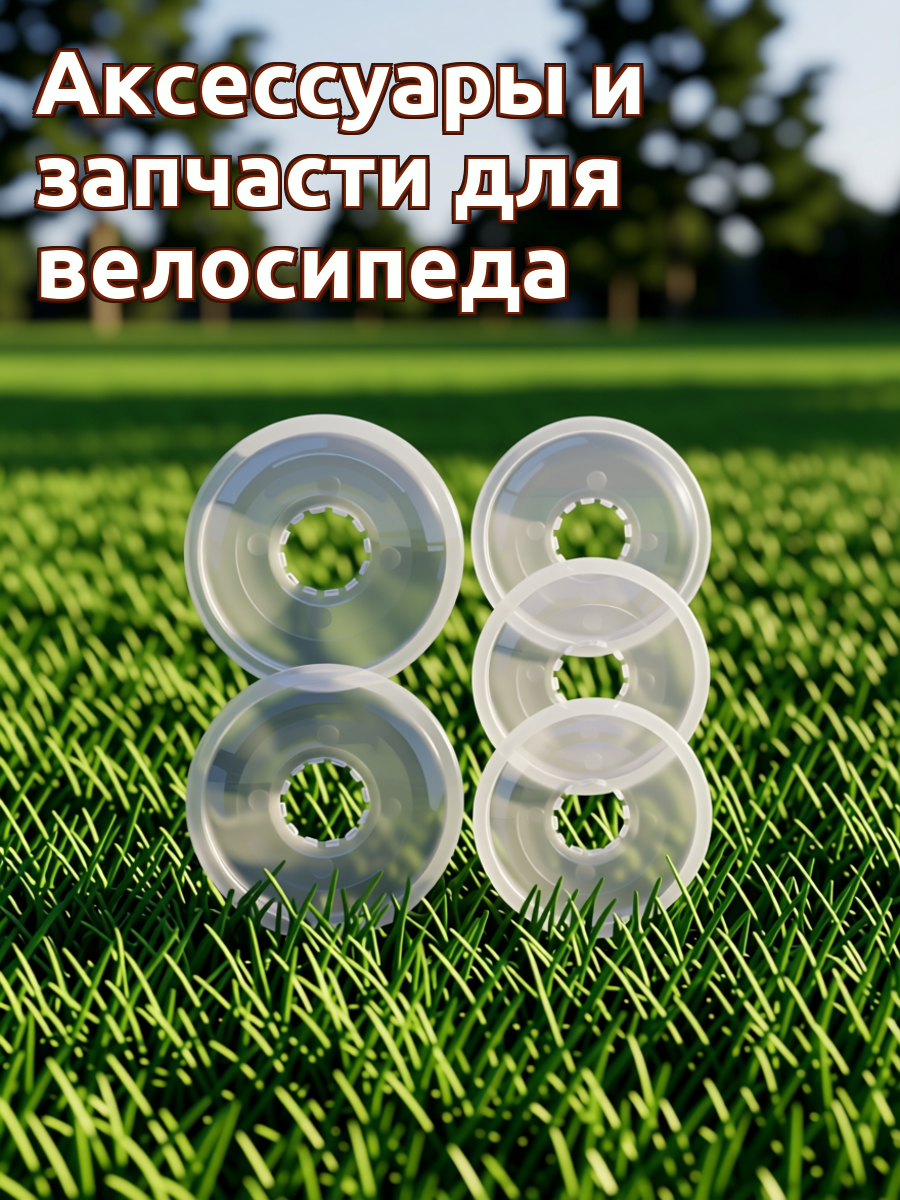 Прозрачный пластиковый защитный кожух для звездочек велосипеда, набор 5 шт, для защиты спиц от грязи и пыли