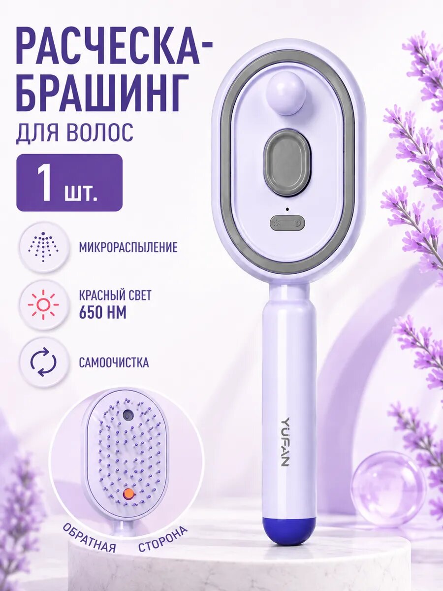 Брашинг для волос с распылением и красным светом, подарочная