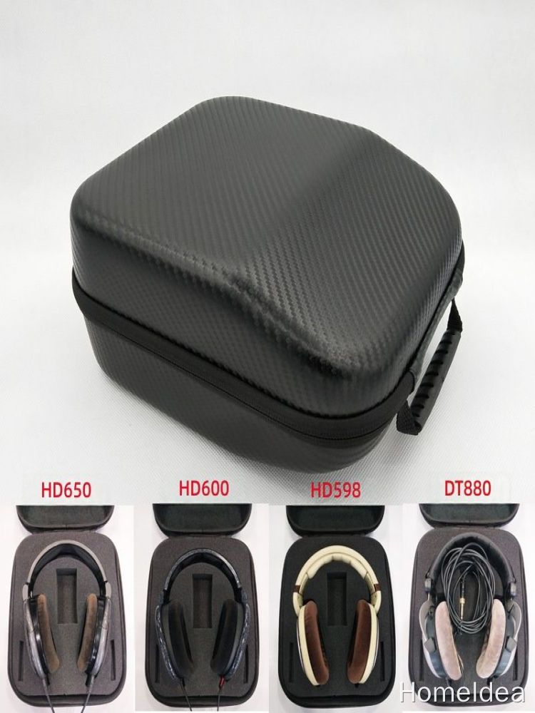 Чехол для наушников Sennheiser HD660s/650/600, черный, плетеная искусственная кожа