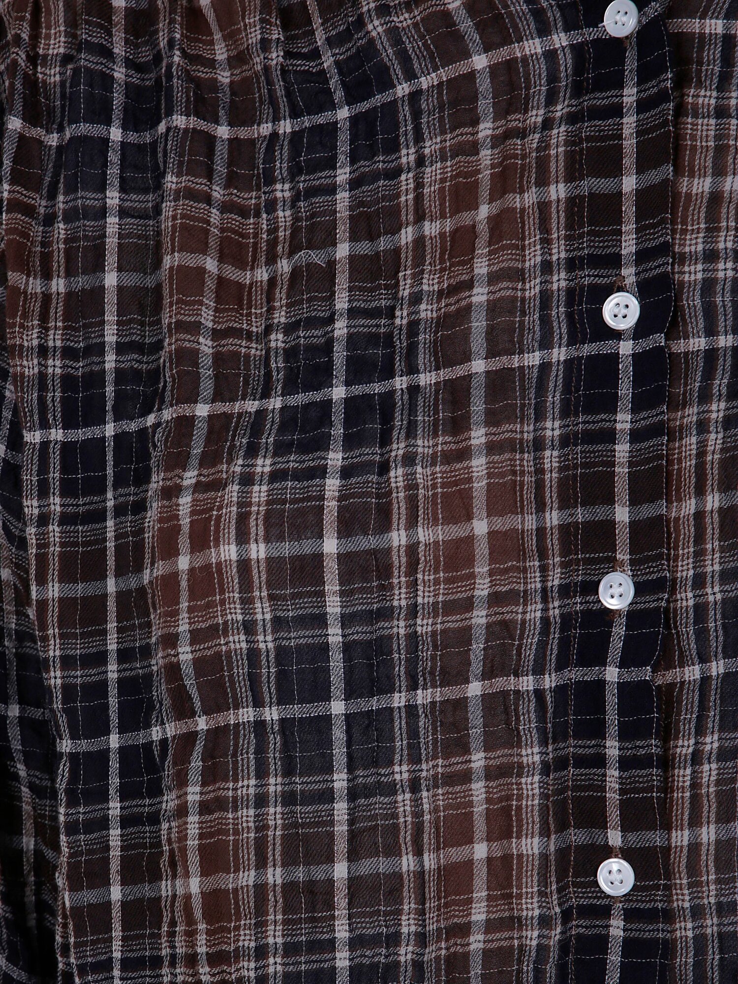 Рубашка JcSophie Check-pattern cotton shirt, размер 34, коричневый — фото 1