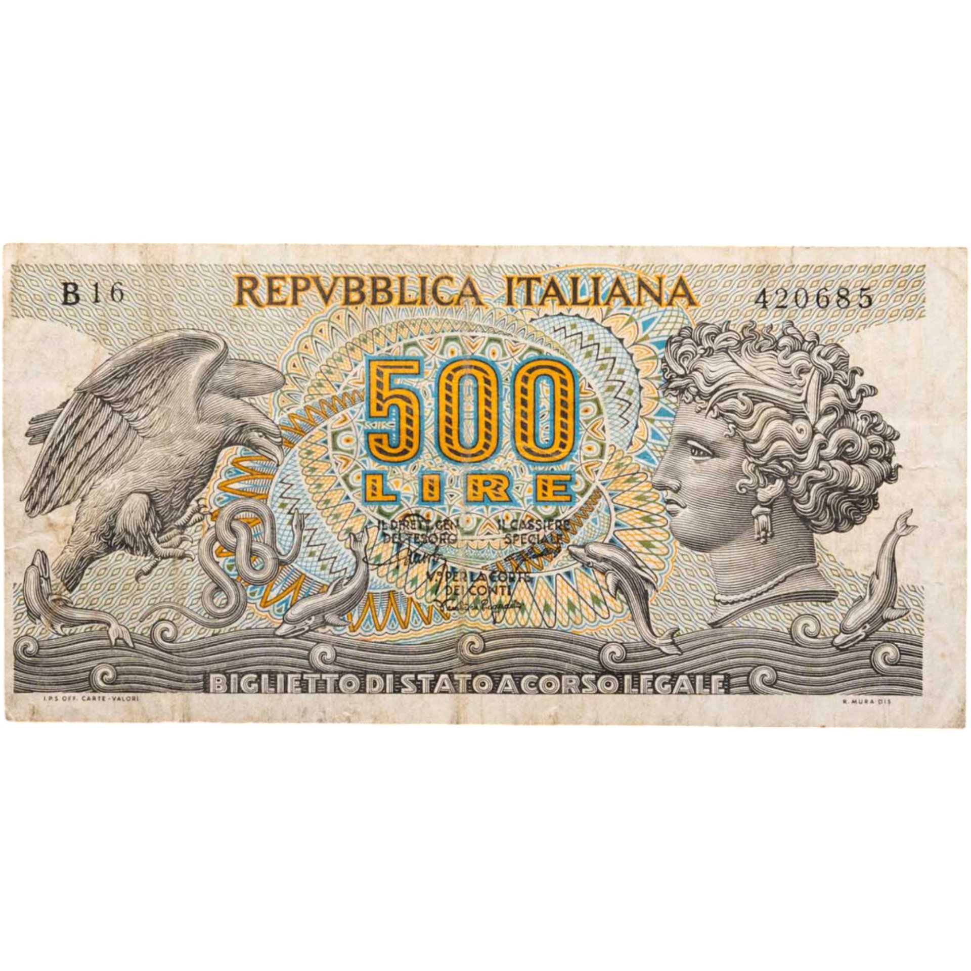 Италия 500 лир 1967