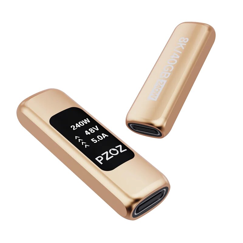 Адаптер PZOZ Type C to Type C Lightning OTG, зарядное устройство для мобильных LED Female to Male