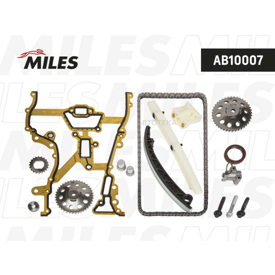 Комплект цепи ГРМ OPEL 1.0-1.4 96- co звездочками MILES AB10007