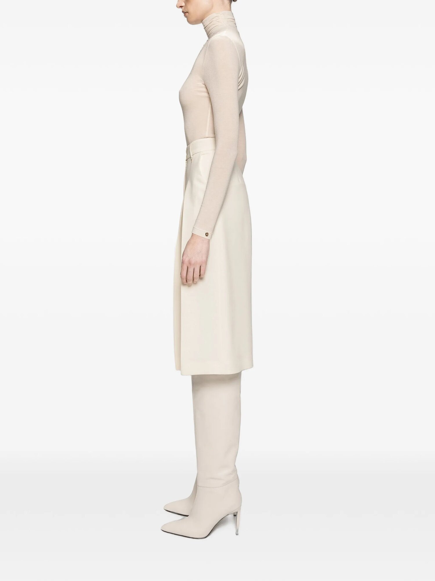 Топ Nissa Lyocell wool-blend turtleneck top, размер 44, разноцветный — фото 1