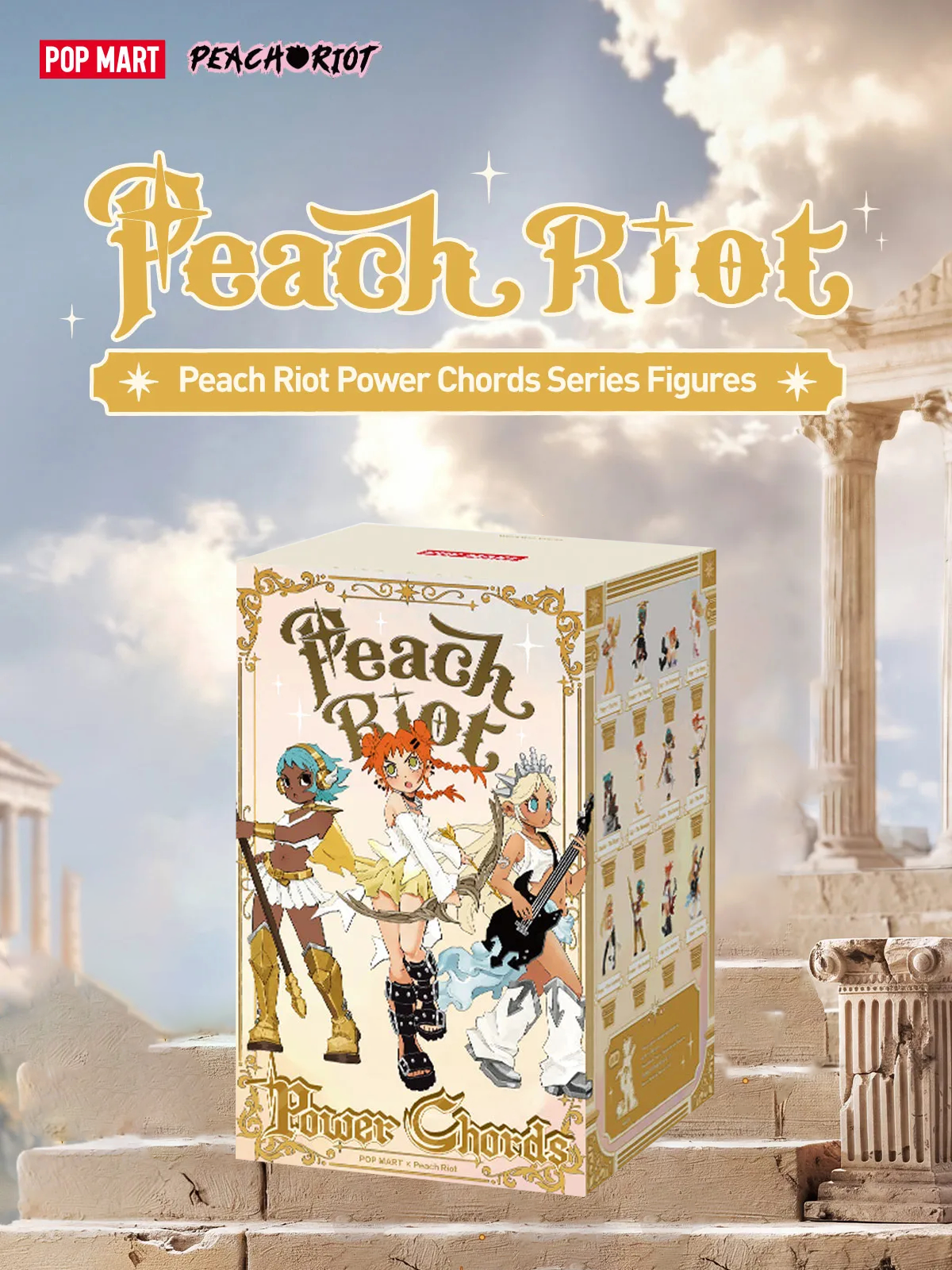 Коллекционная фигурка POP MART Peach Riot Power Chords Series Figures Blind Box，пластик