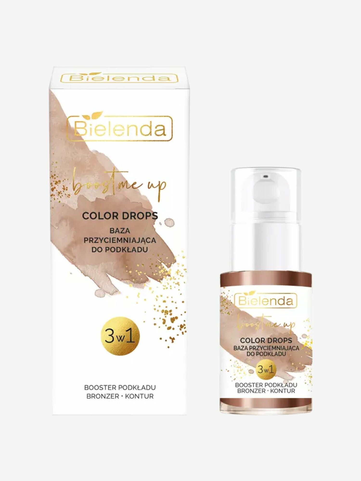 Капли для макияжа BIELENDA BOOST ME UP цветные 3в1, 15мл