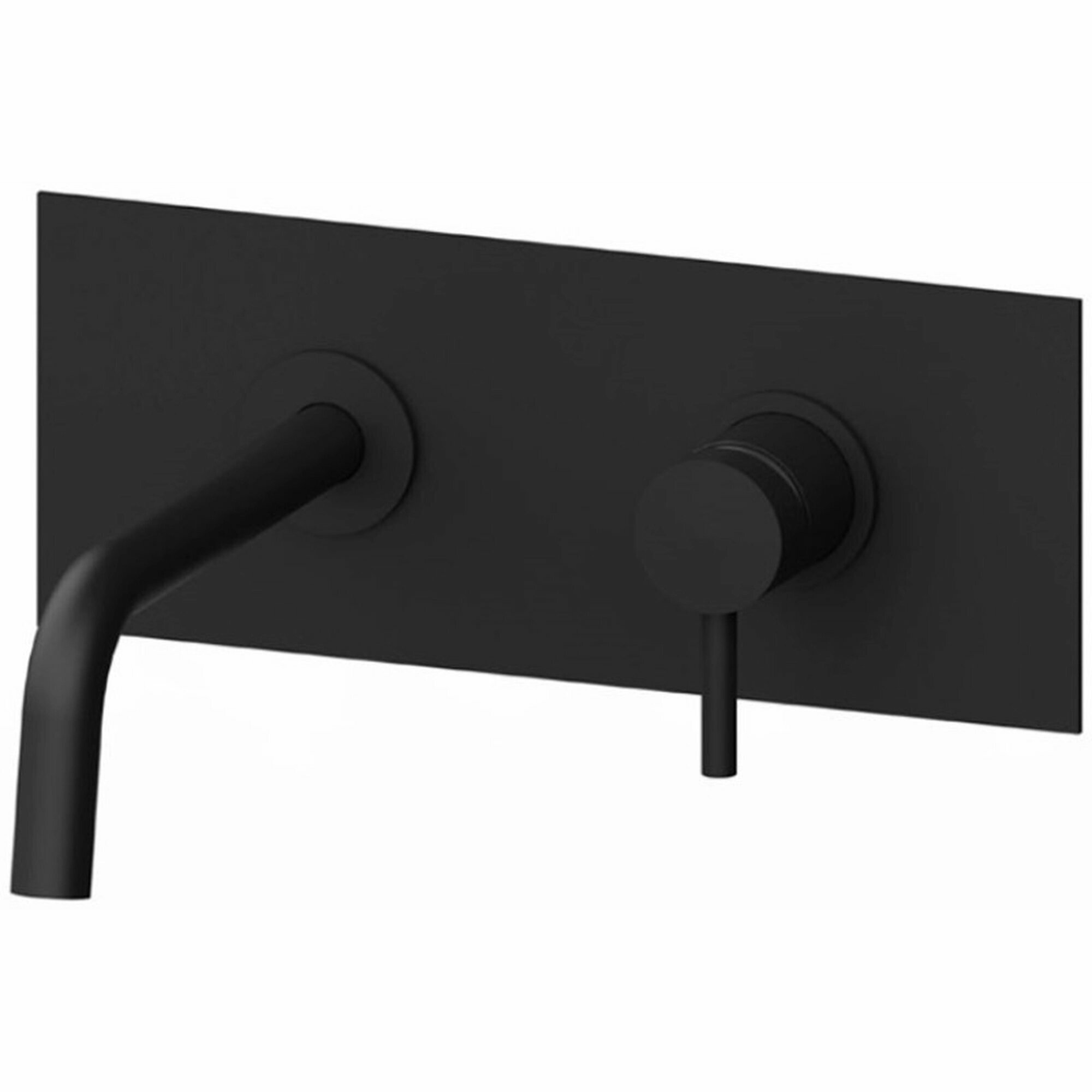 Смеситель Paffoni Light LIG105NO для раковины, без донного клапана, встраиваемый, с внутренней частью, излив 17.8 см, черный матовый