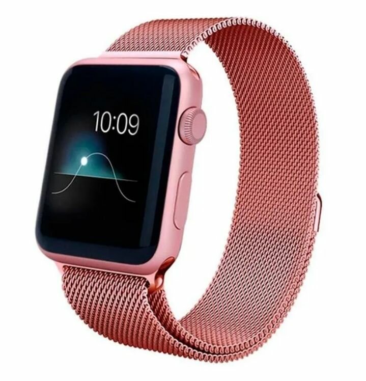 Ремешок для Apple Watch 42/44/45/49mm металлический, миланская петля