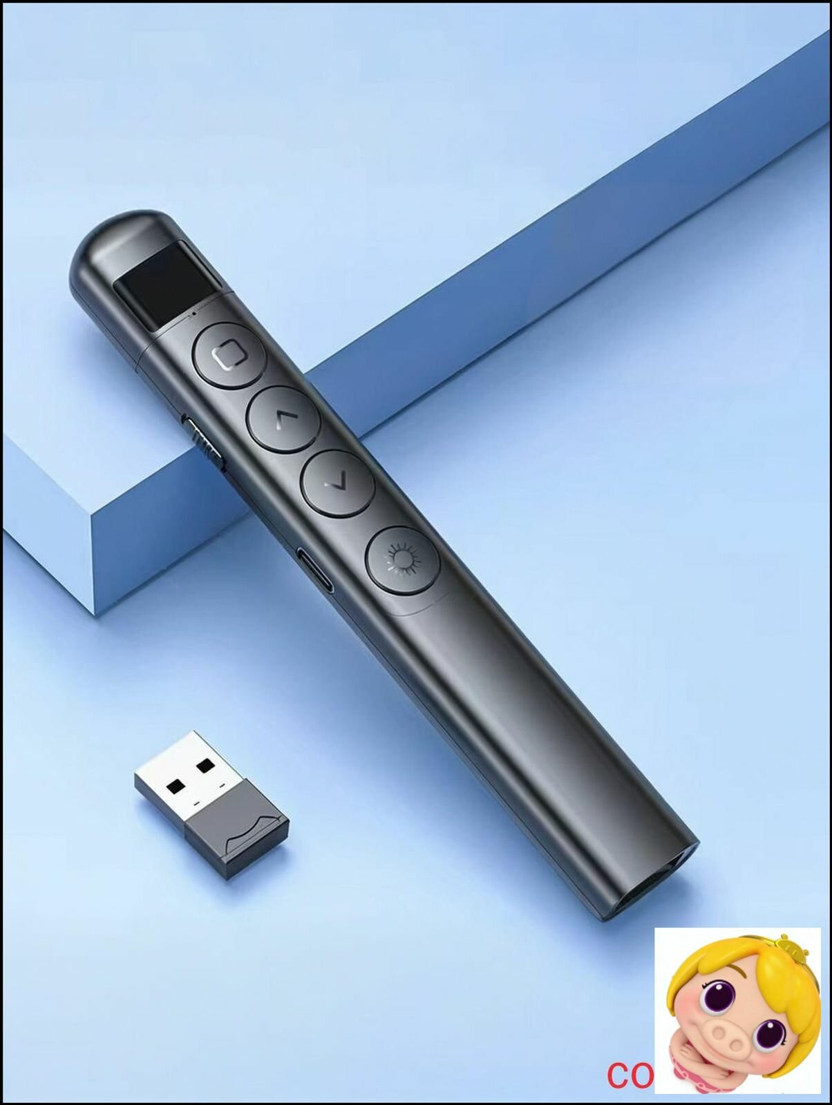 Кликер для Презентаций, Беспроводной USB Презентер с Лазерной Указкой. Указка для учителя