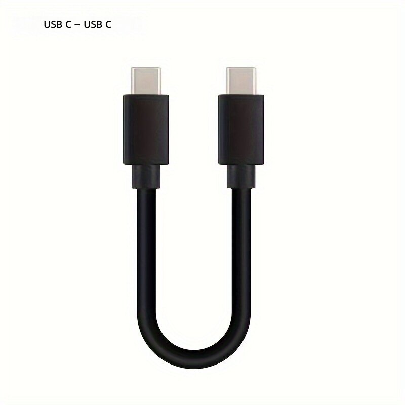 Короткий кабель USB Type-C для быстрой зарядки, 30 см (11.8 дюймов), USB-C to USB-C, для Samsung Galaxy S10 S9 S8 Plus Note 9 8, Power Bank и других устройств с USB-C