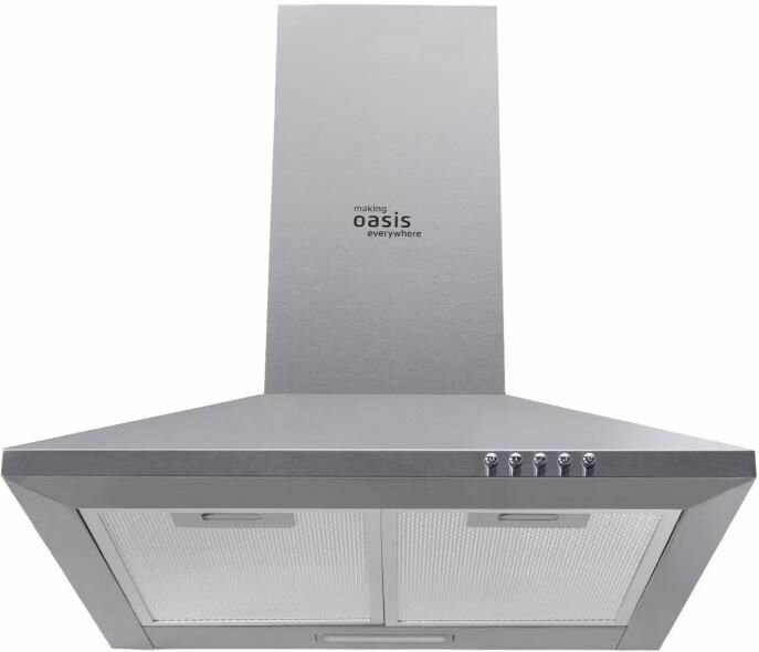 OASIS Вытяжка кухонная KB-50S (P), серебристая