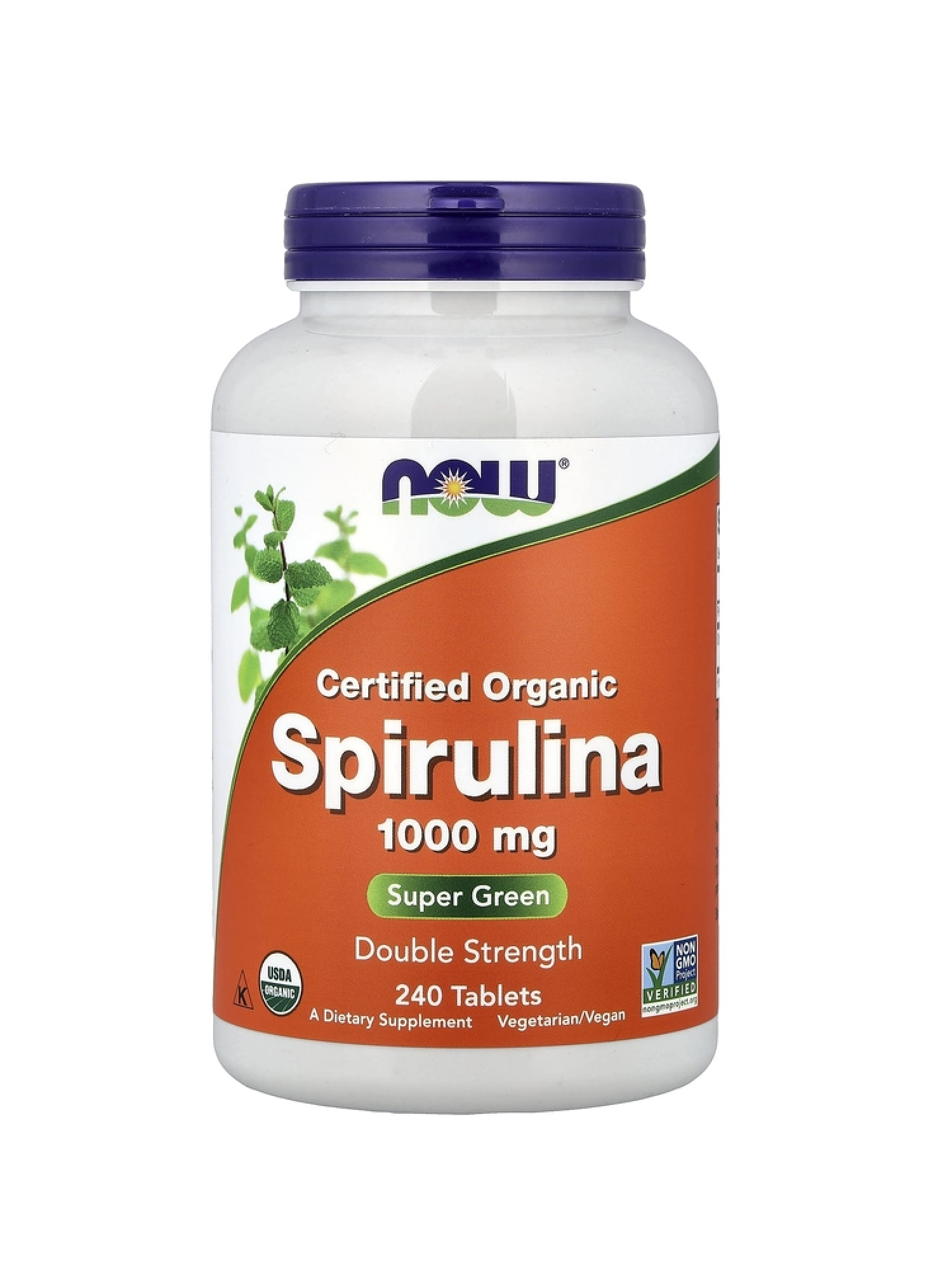 NOW Foods, Spirullina 1000mg , Органическая спирулина, 1000 мг, 240 таблеток