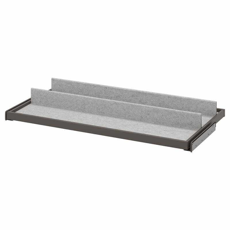 Корзина для хранения IKEA KOMPLEMENT, темно-серый/светло-серый, 100x58 см 394.370.29