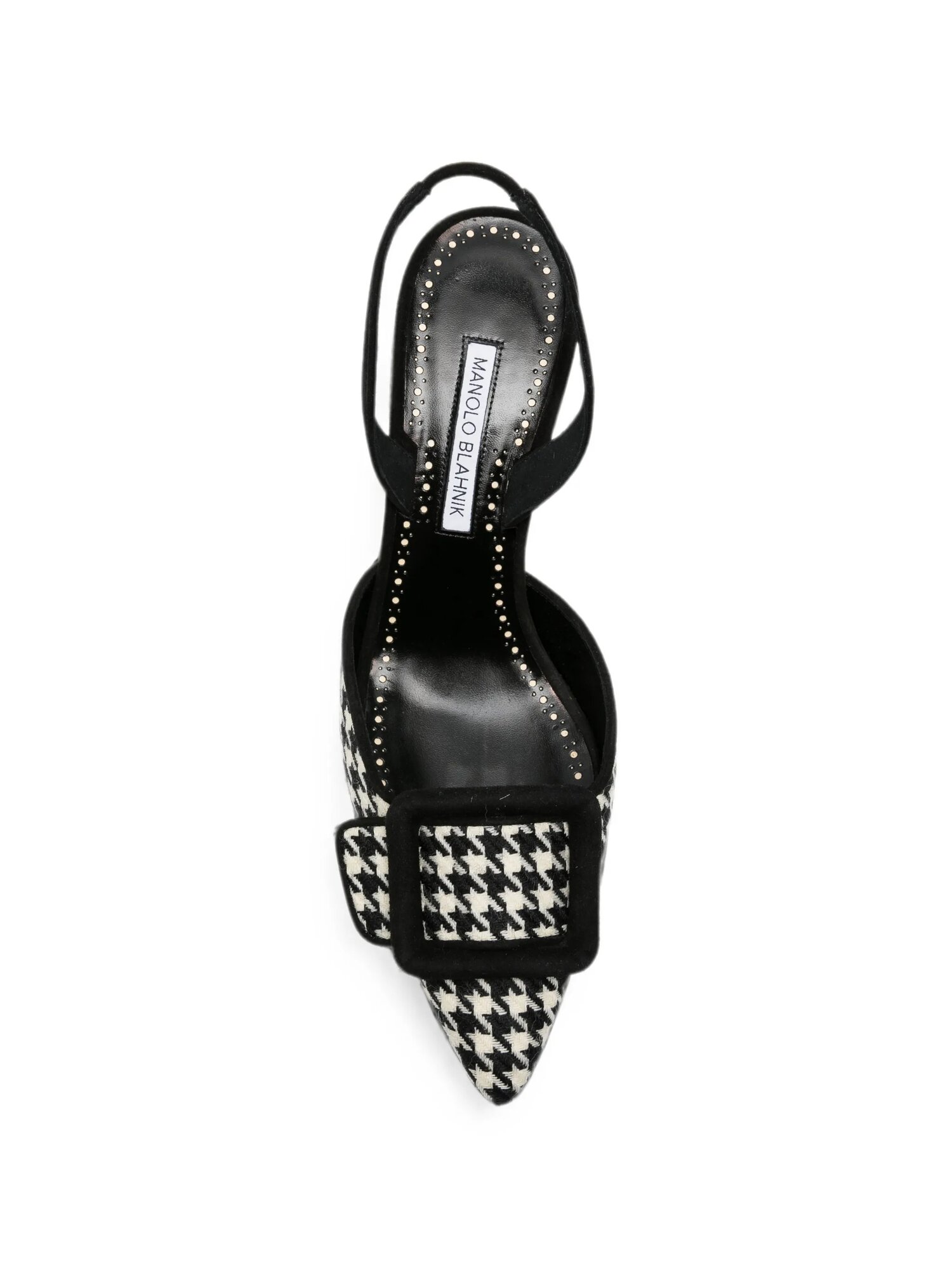Туфли Manolo Blahnik Mayslibi pointed-toe pumps, размер 37, бежевый/белый — фото 1