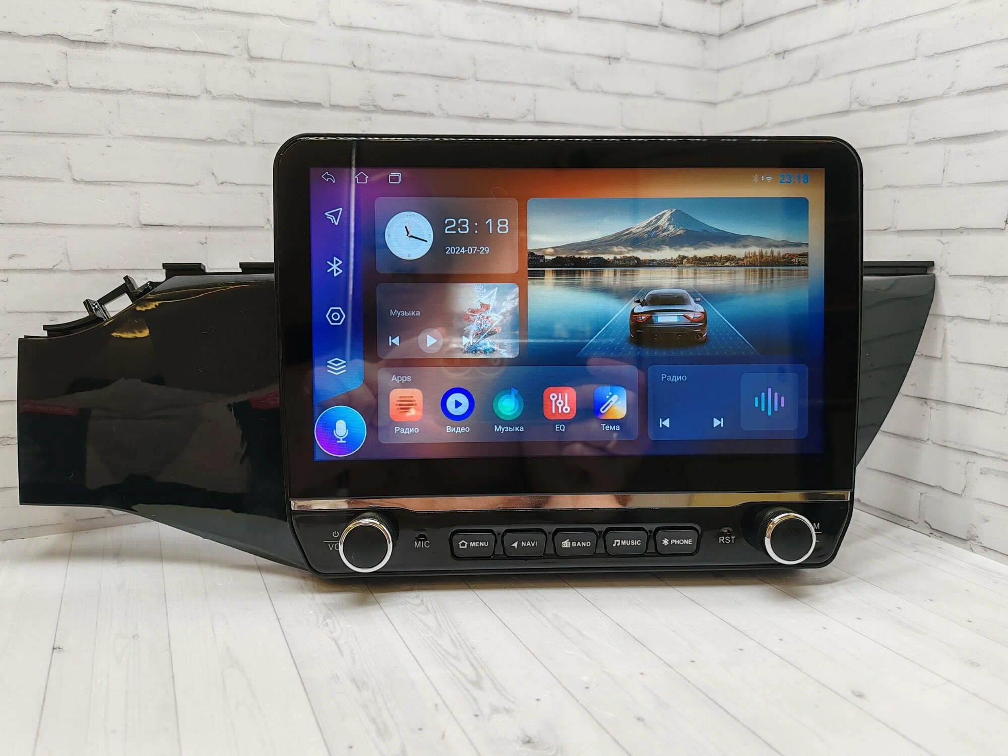 Магнитола андроид с крутилками для Kia Rio-4 2017-20г/ 4+64гб/Android-Auto/CarPlay
