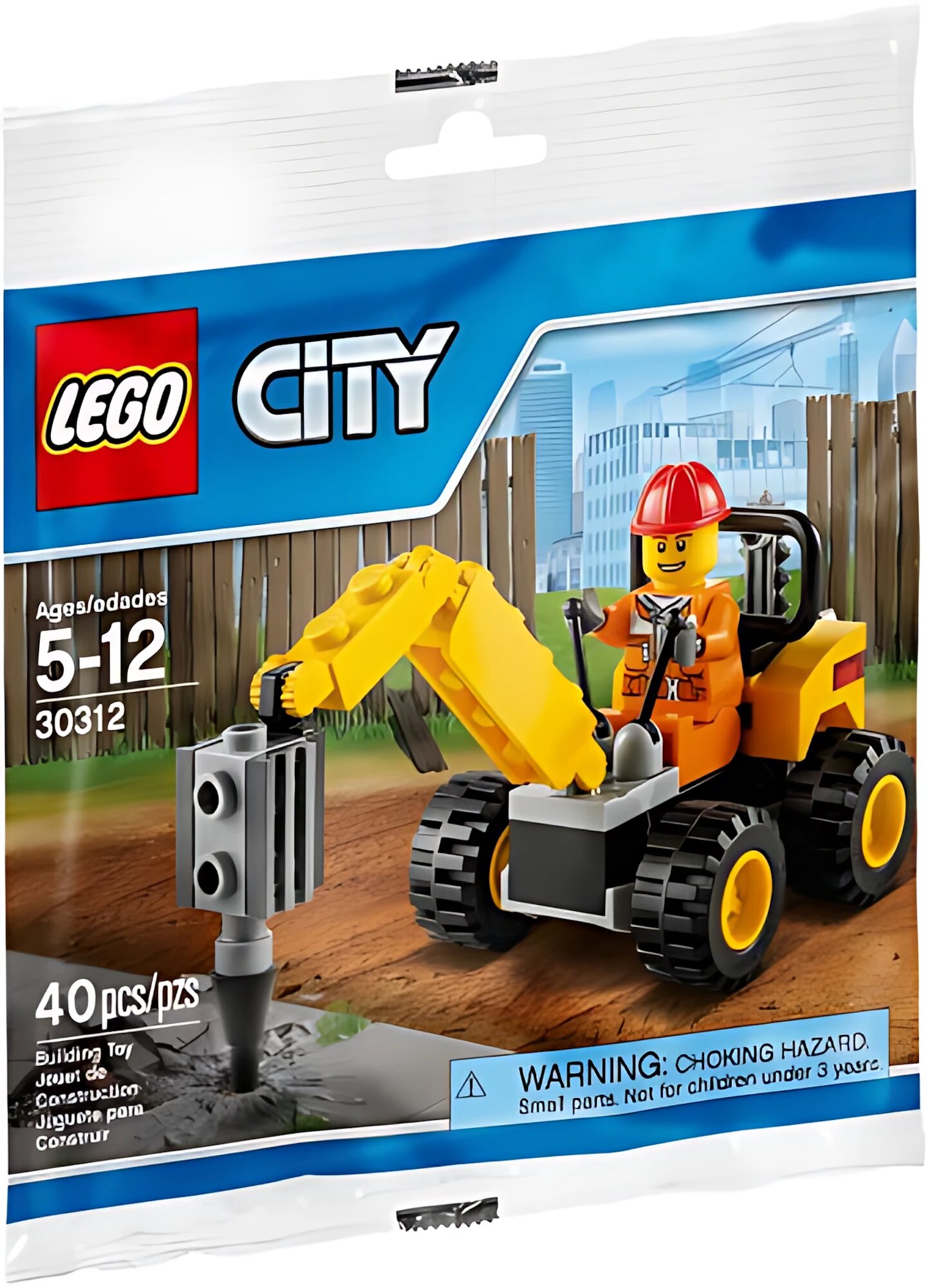 Конструктор LEGO City 30312 Бурильщик Demolition Driller