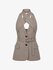 Жилет MONSE Houndstooth-pattern cross-lapel vest, размер 2, коричневый