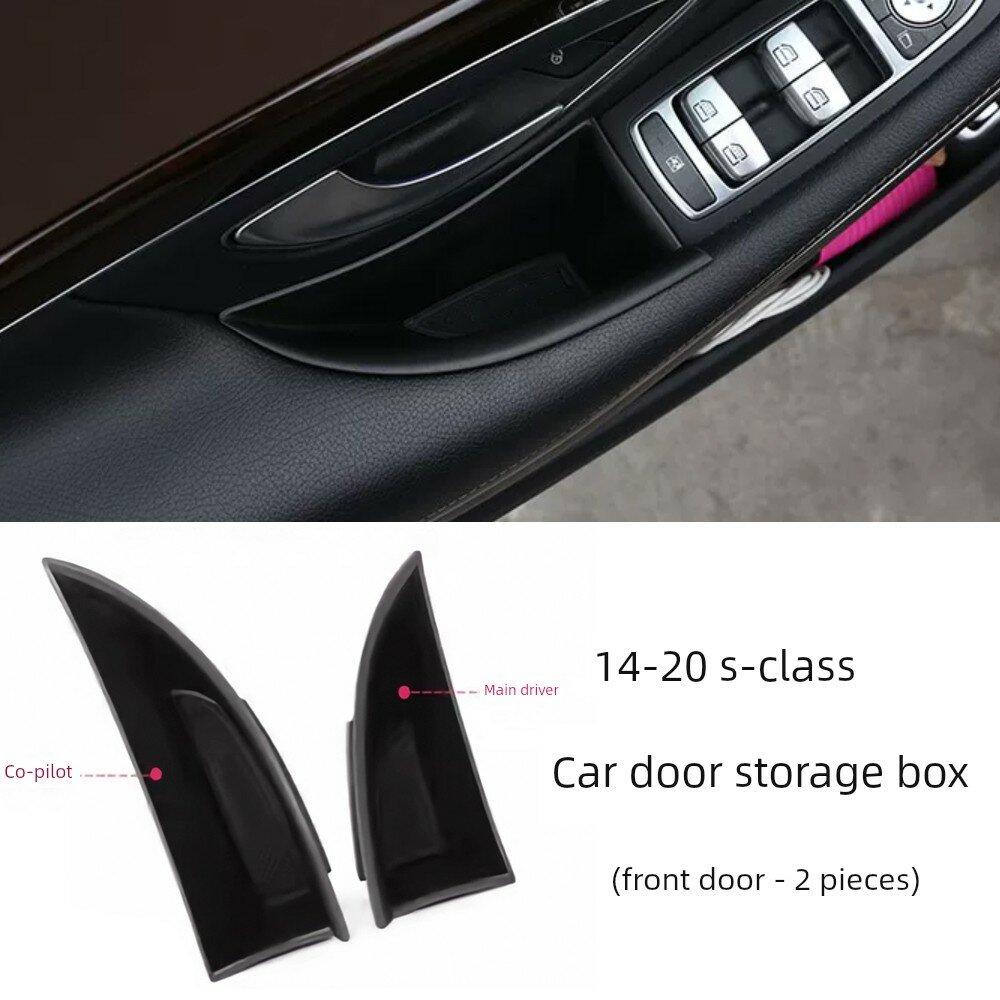Mercedes S-Class 2014-2020 леворульные передние дверные подставки с резиновыми прокладками для автомобильного интерьера