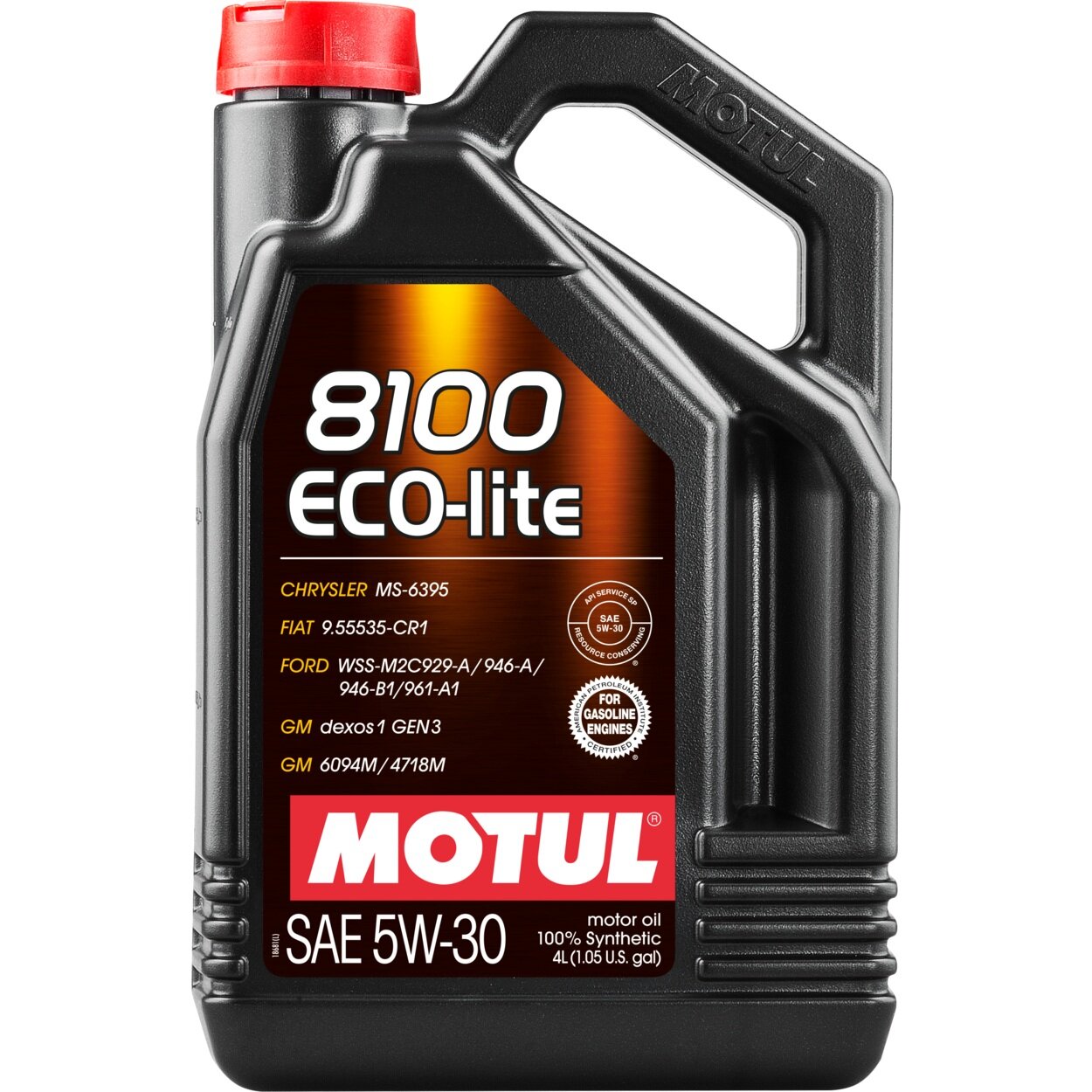 Моторное синтетическое масло MOTUL 8100 ECO-lite 5W30 4л, артикул 108213, 113497
