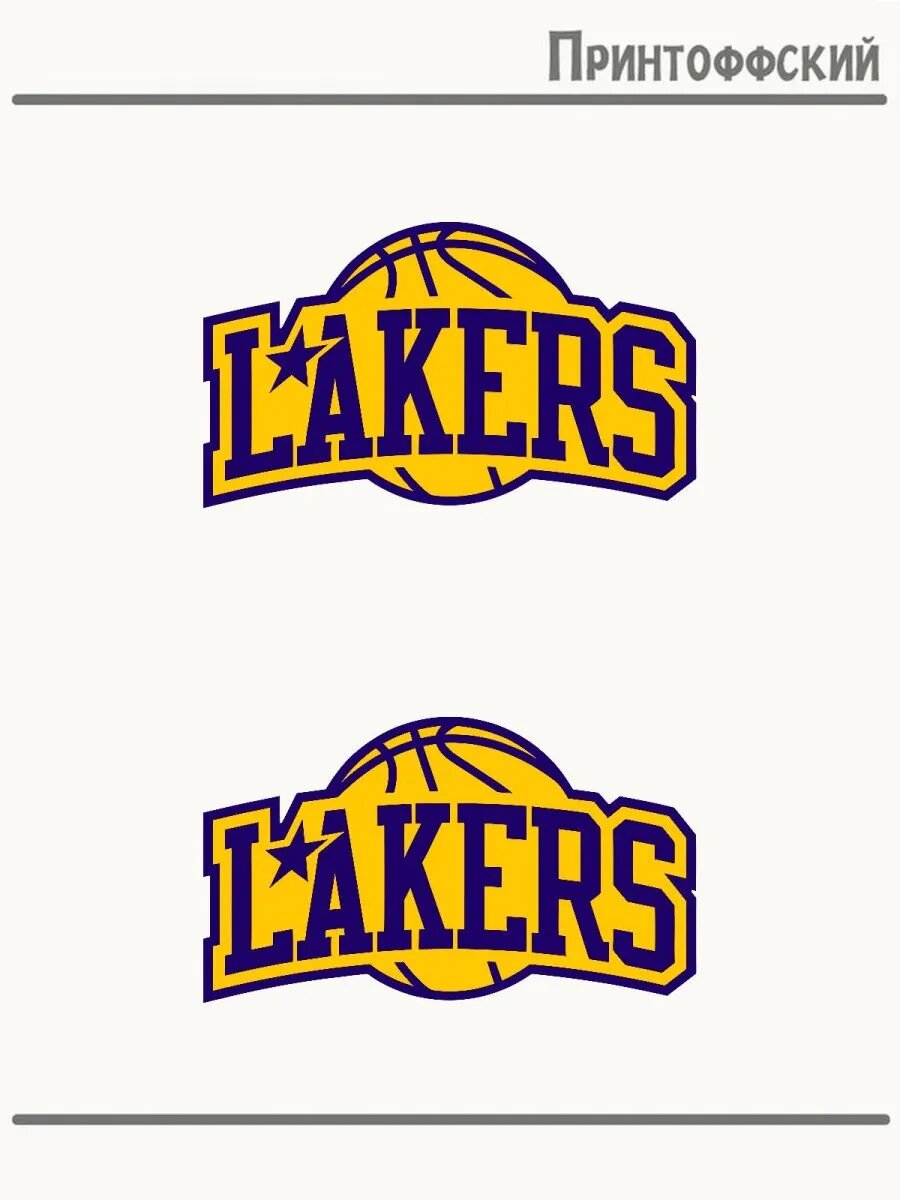 2-е (Две) Термонаклейки lakers лейкерс баскетбол