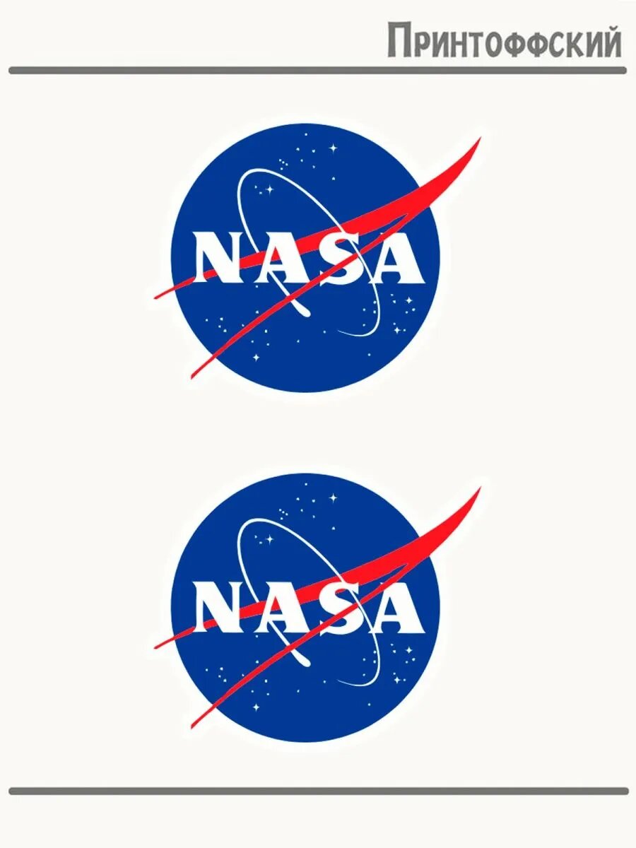2-е (Две) Термонаклейки nasa