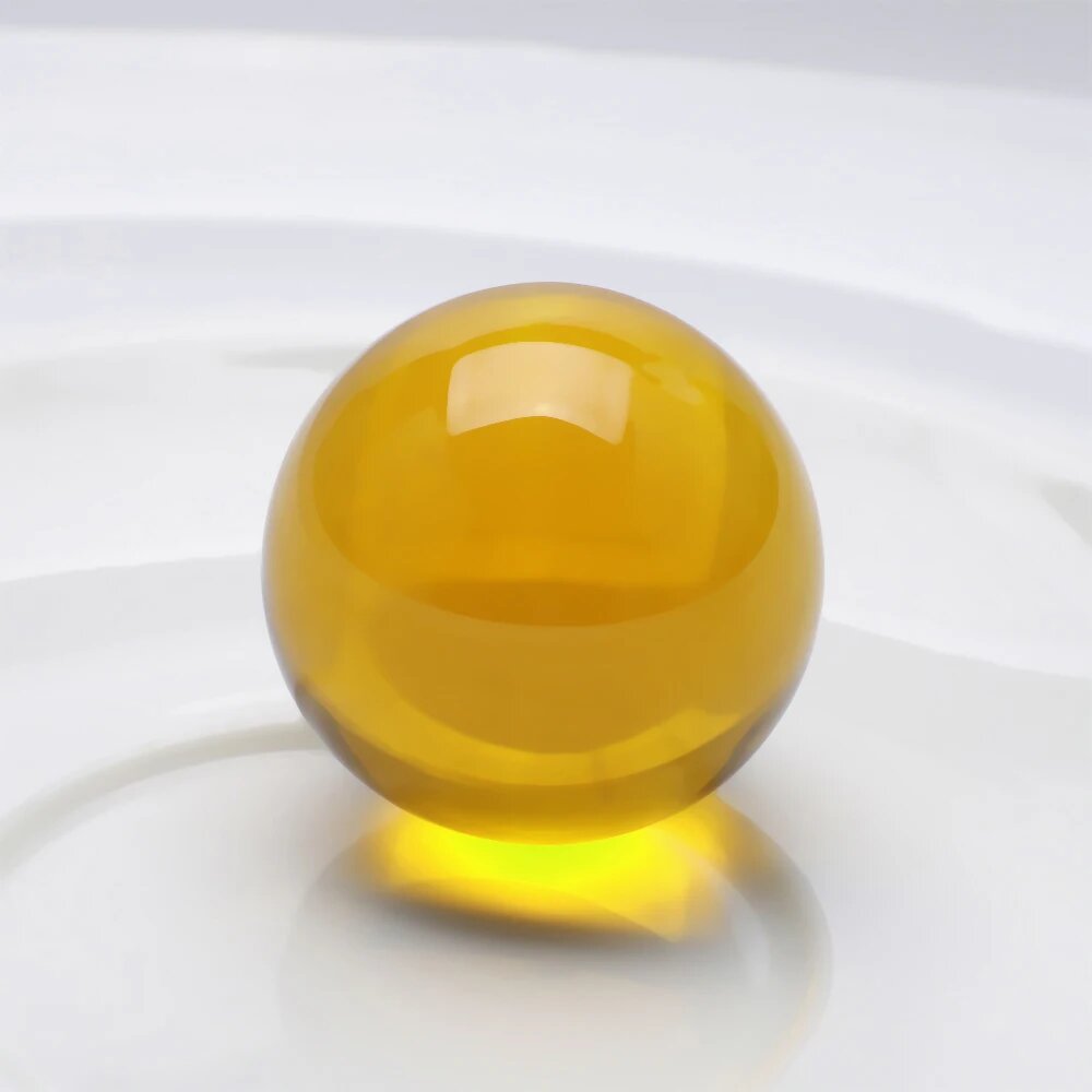 Кристальные стеклянные шары 30 мм для декора Желтый, YELLOW