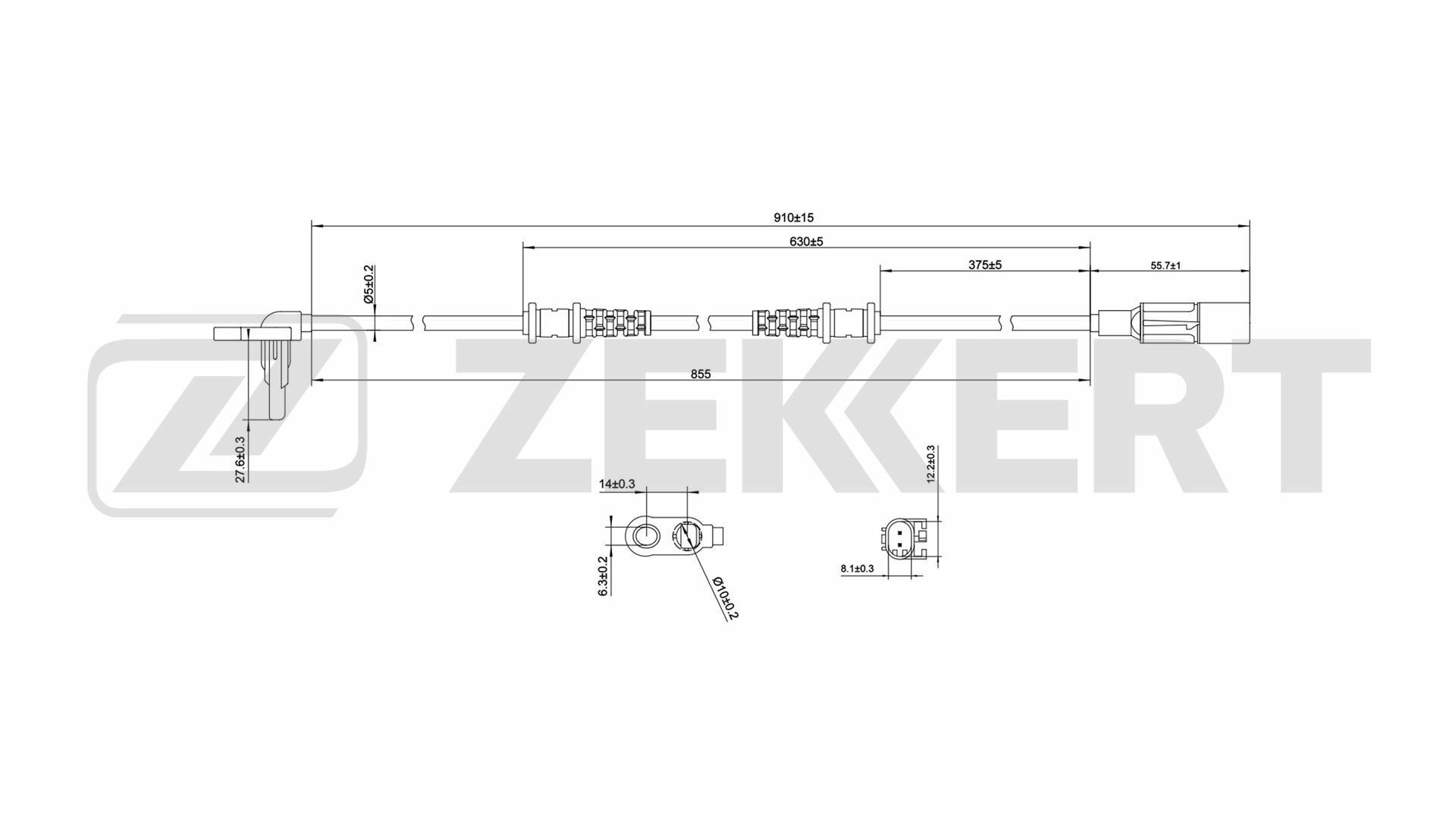 Датчик ABS передн. для MB Sprinter (906) 06-, VW Crafter 30-35-50 06-