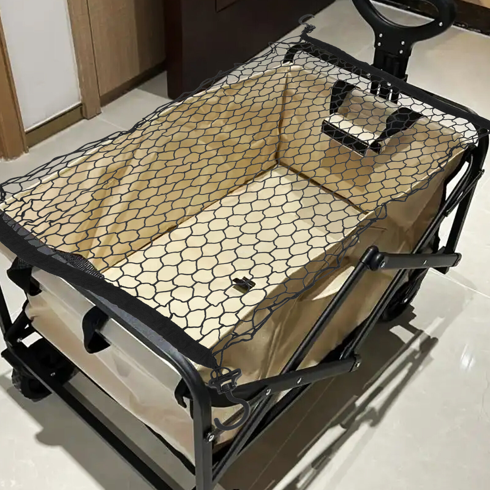 Универсальная Эластичная Сетка Для Вагона, Черная, Размер 92.00X76.00X0.30 См, 1 Комплект