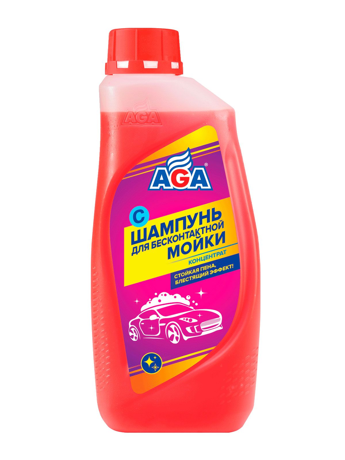 Автошампунь для бесконтактной мойки концентрат 1 л, AGA105, с ароматом миндаля, активная пена