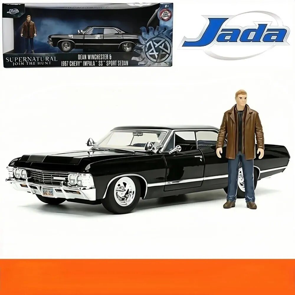 Модель автомобиля Jada Toys 1:24, Impala Evil Force, Дин Винчестер и сверхъестественный Шевроле Импала СС 1967 года выпуска