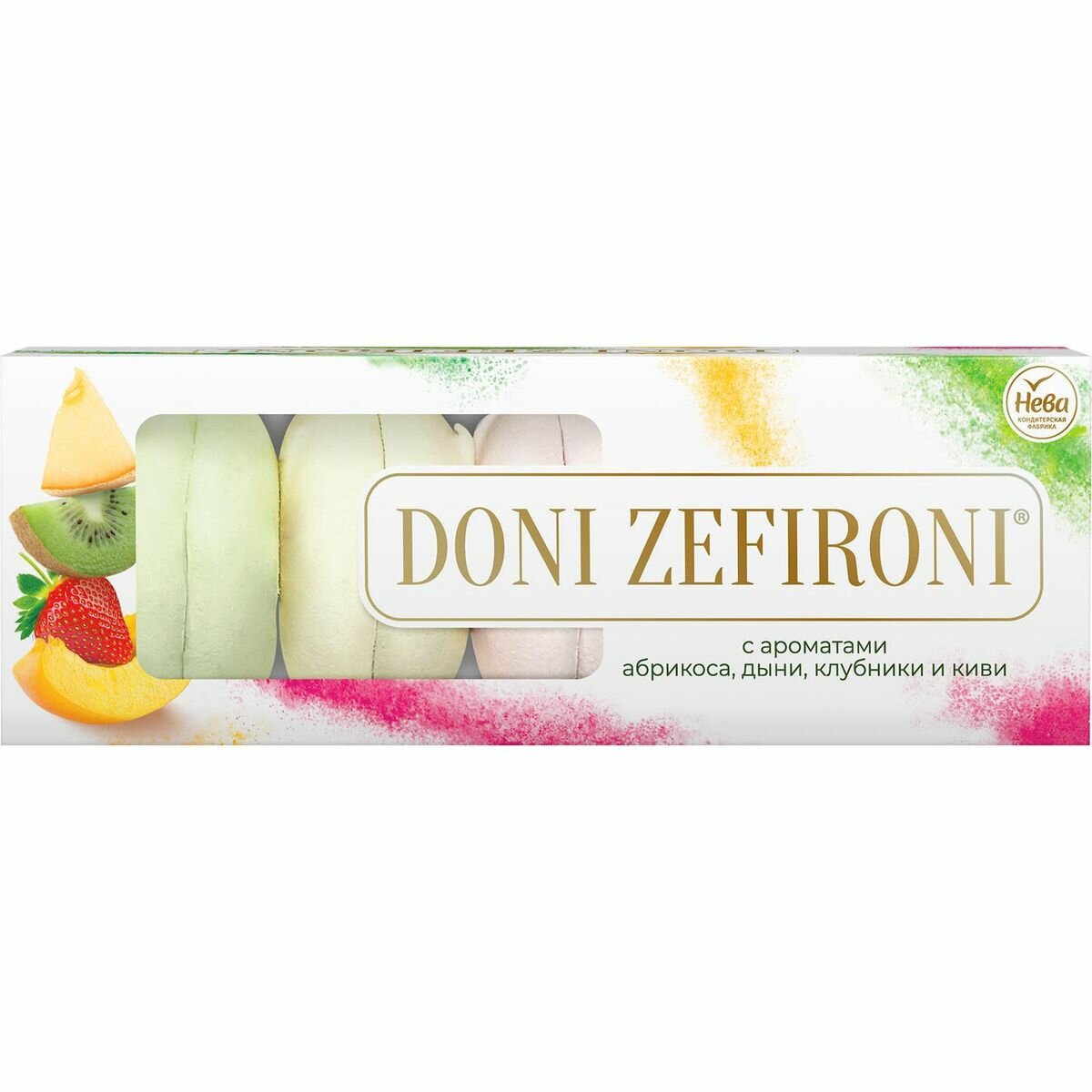 Зефир DONI ZEFIRONI Нева ароматизированный "Ассорти", 210г (2385699), 10 уп.