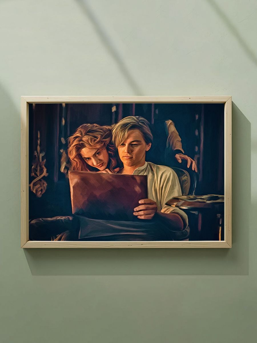 Постер, плакат на стену "Леонардо ДиКаприо и Кейт Уинслет - Титаник / Titanic" 42 см х 29,7 см (А3), Без Рамы