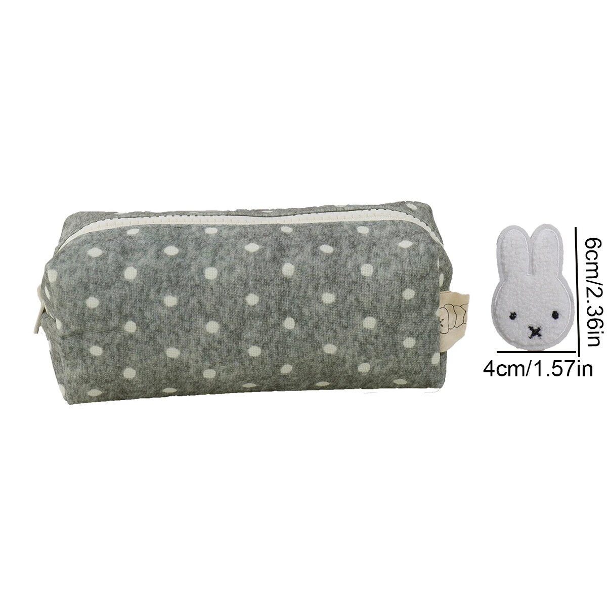 Пенал Miffy, серый в белый горошек, BDX-1278-3