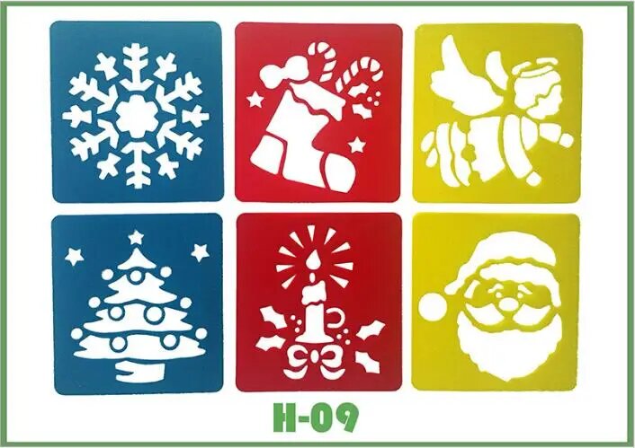 Трафареты для рисования JOKEJOLLY, 6 шт, H 09 Snowflake