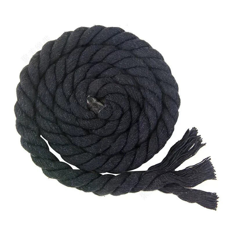Хлопковые плетеные шнуры Meetee 5-20 мм Черный, 20mm-2Meters, Navy