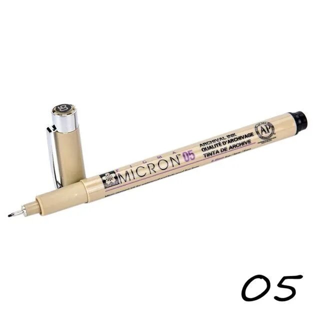 Капиллярная ручка линер Sakura Pigma Micron 05 (0.45 mm)